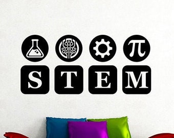 Stem Wall Decal Science Technology Engineering Mathematics - Etsy