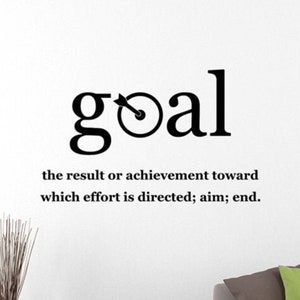 Goal Wall Decal Vinyl Sticker Business Job Work Teamwork Decor ...