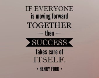 Henry Ford Teamwork Quote Decal - Etsy