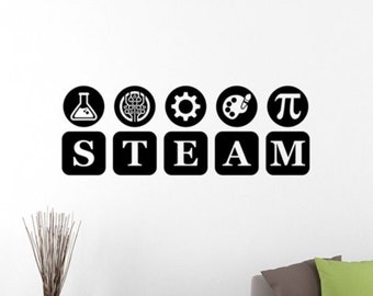 Stem Wall Decal Science Technology Engineering Mathematics - Etsy