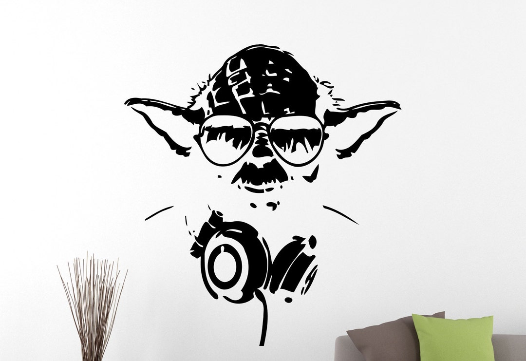 Star Wars Wall Decal Yoda Sticker Super Hero Vinyl Decal Home Interior ...