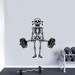 Deadlift Skeleton Decal Vinyl Wall Sticker Gym Decor Skull Bodybuilder ...