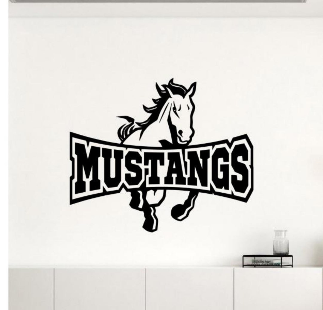 Mustangs Wall Decal Vinyl Sticker Football Basketball Baseball Soccer ...