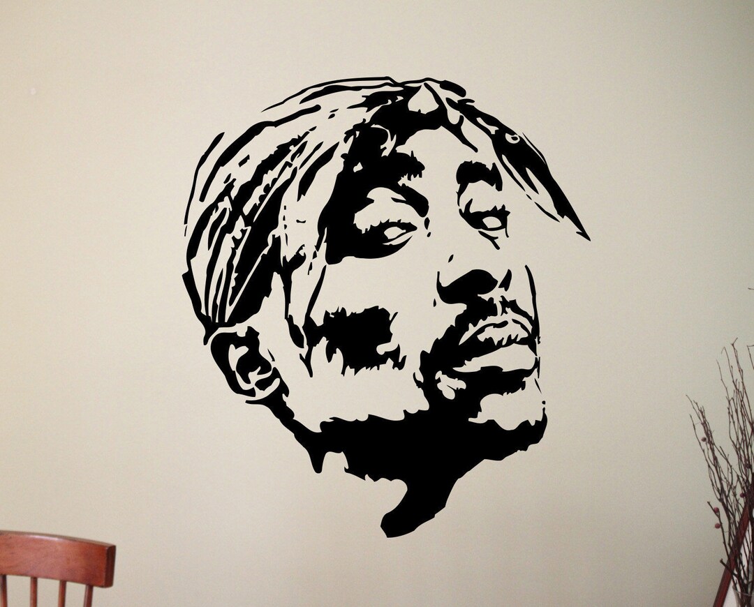 Tupac Wall Decal 2pac Vinyl Sticker Home Interior Decorations - Etsy