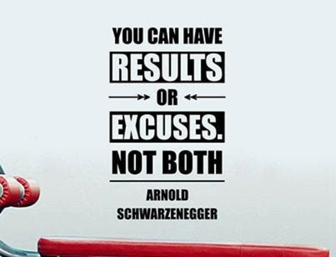 You Can Have Results or Excuses Not Both Wall Decal Vinyl Sticker ...