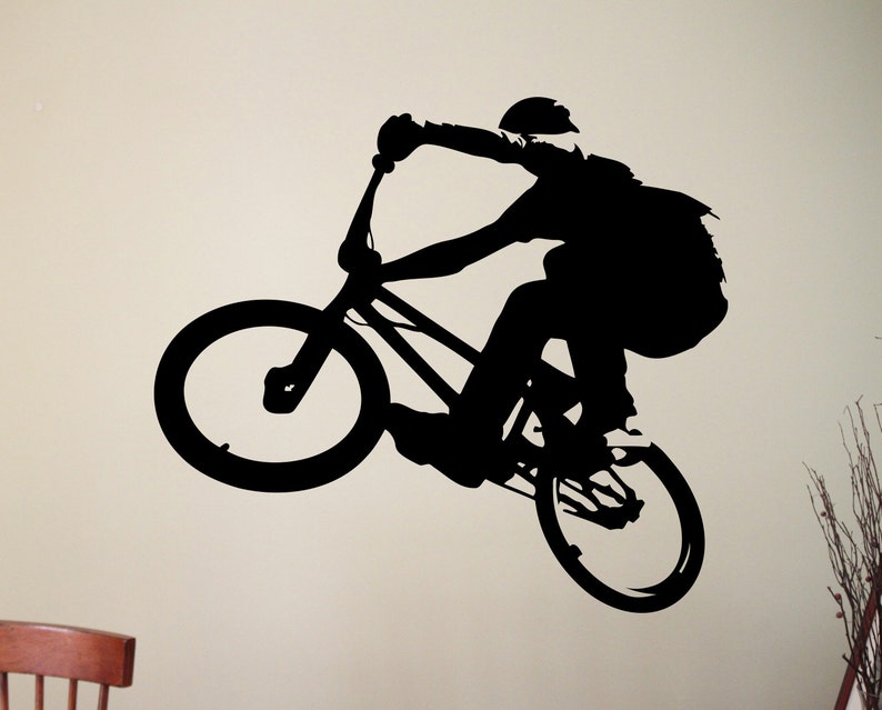 BMX Wall Sticker Extreme Sports Vinyl Decal Freestyle Jumping - Etsy
