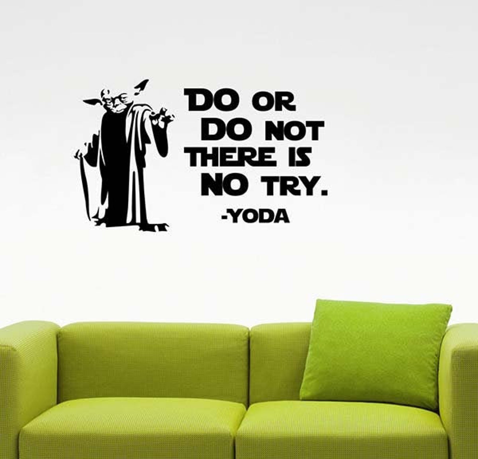 Do or Do Not There is No Try Jedi Master Yoda Wall Decal Vinyl Sticker ...