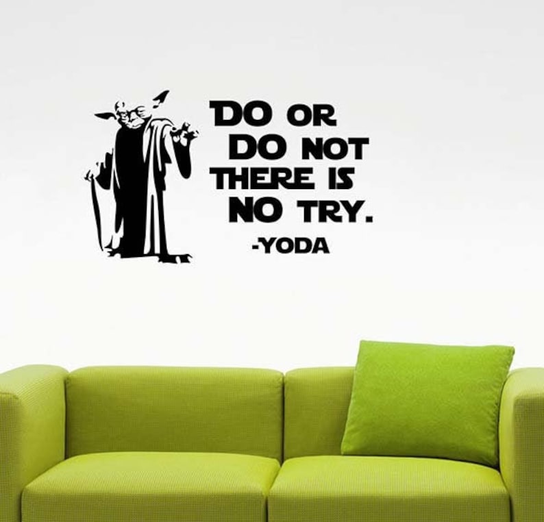 Do or Do Not There is No Try Jedi Master Yoda Inspirational - Etsy