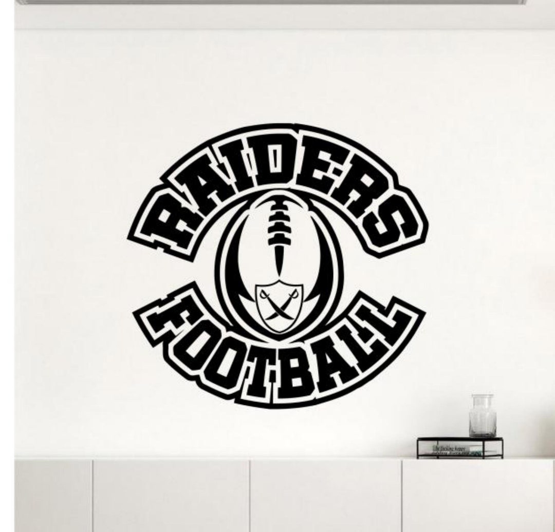 Raiders Football Wall Decal Vinyl Sticker Raiders Mascot Decor Football ...