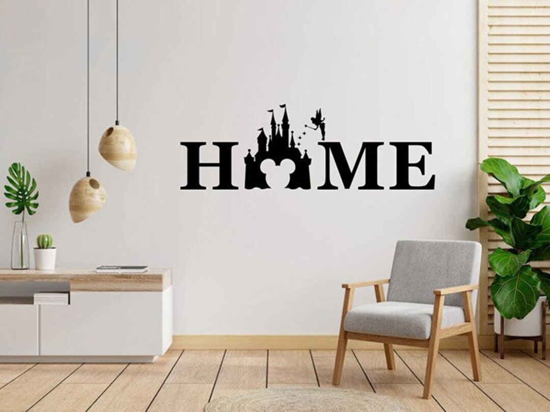 Disney Home Sign Wall Decal Magic Castle Tinkerbell Mickey - Etsy