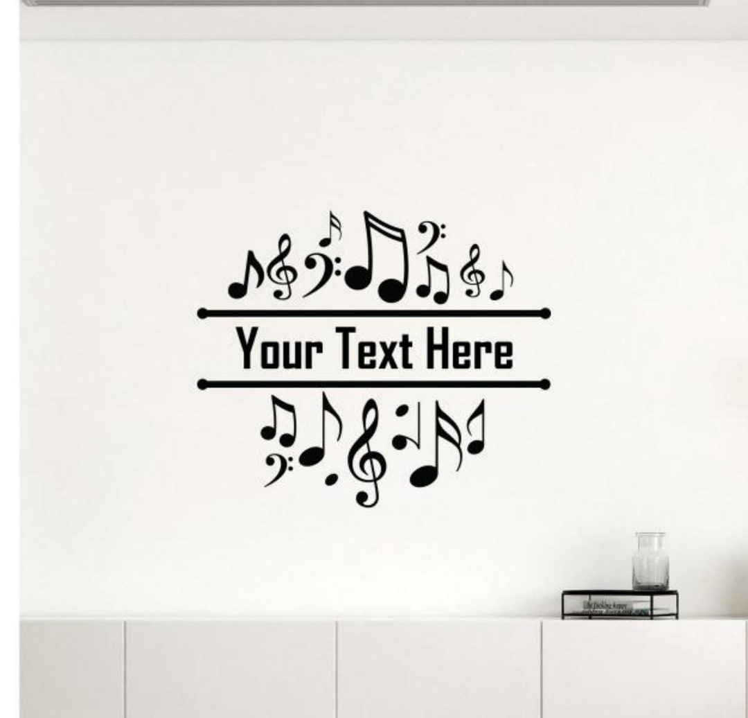Custom Music Wall Decal Vinyl Sticker Musical Notes Decor Wall Art ...