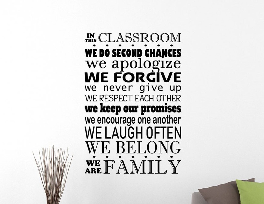 In This Classroom Decal Wall Vinyl Sticker Teacher Gift Study Education ...