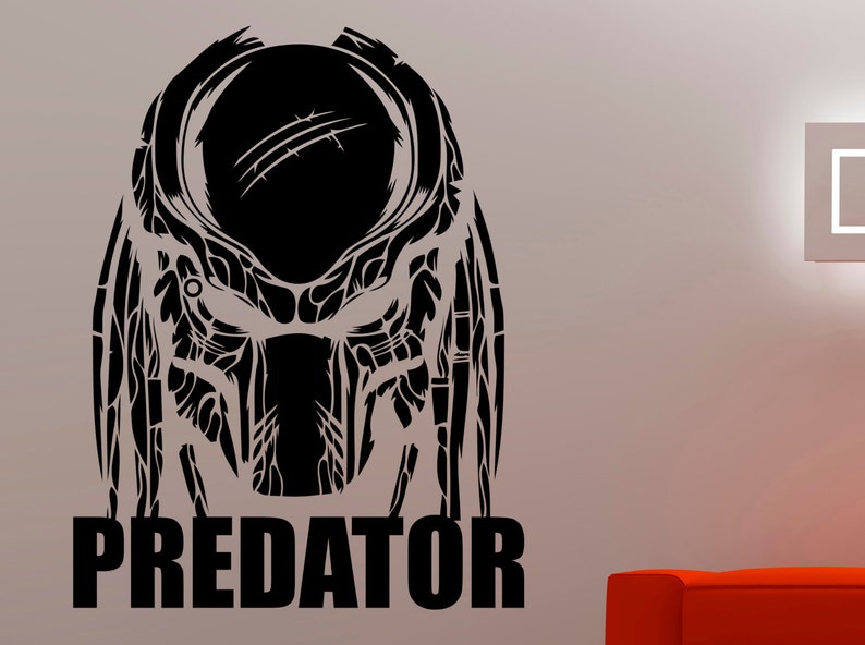 Predator Wall Decal Superhero Stickers Home Interior Design | Etsy