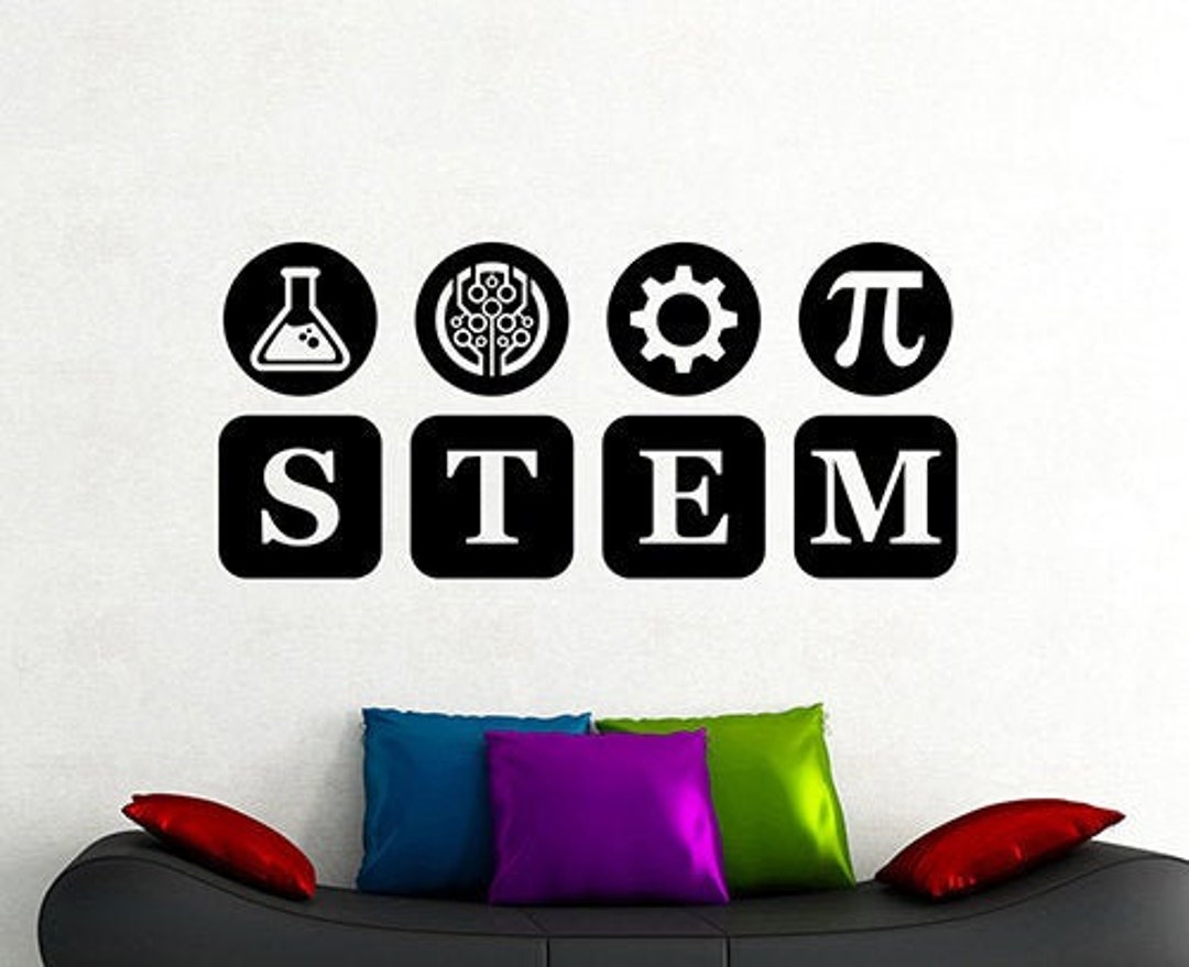 STEM Wall Decal Science Technology Engineering Mathematics Sign Vinyl ...