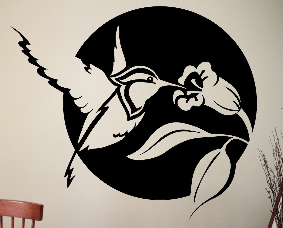 Hummingbird Wall Decal Bird Stickers Animal Decals Wall Vinyl - Etsy