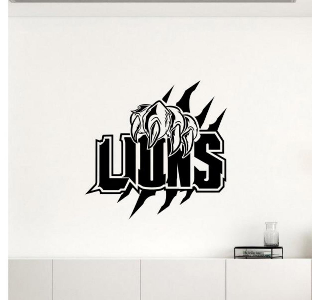 Lions Wall Decal Vinyl Sticker Football Baseball Basketball Soccer ...