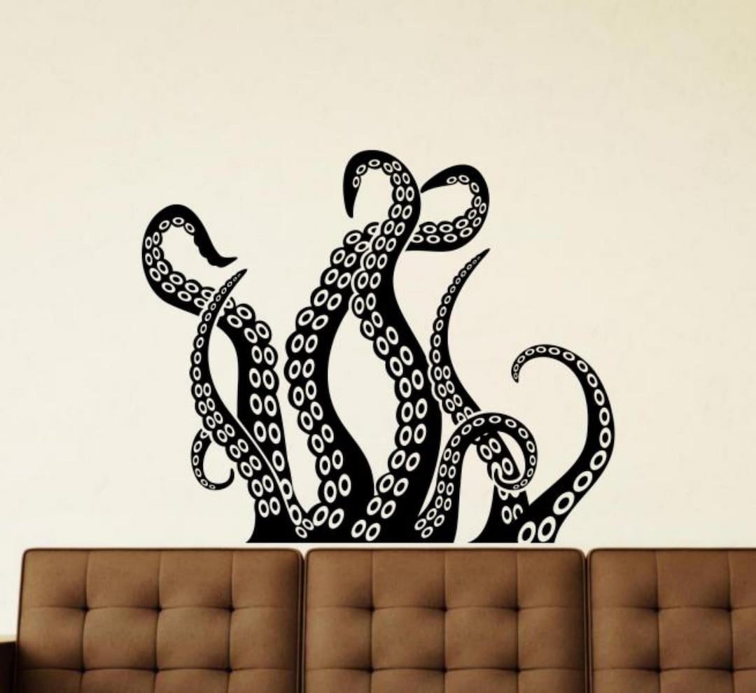 Octopus Tentacles Wall Decal Vinyl Sticker Bathroom Decor Wall Art ...
