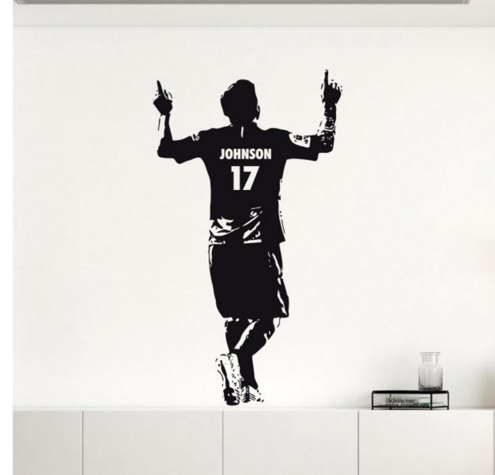 Custom Football Wall Decal Vinyl Sticker Personalized Jersey Decor ...