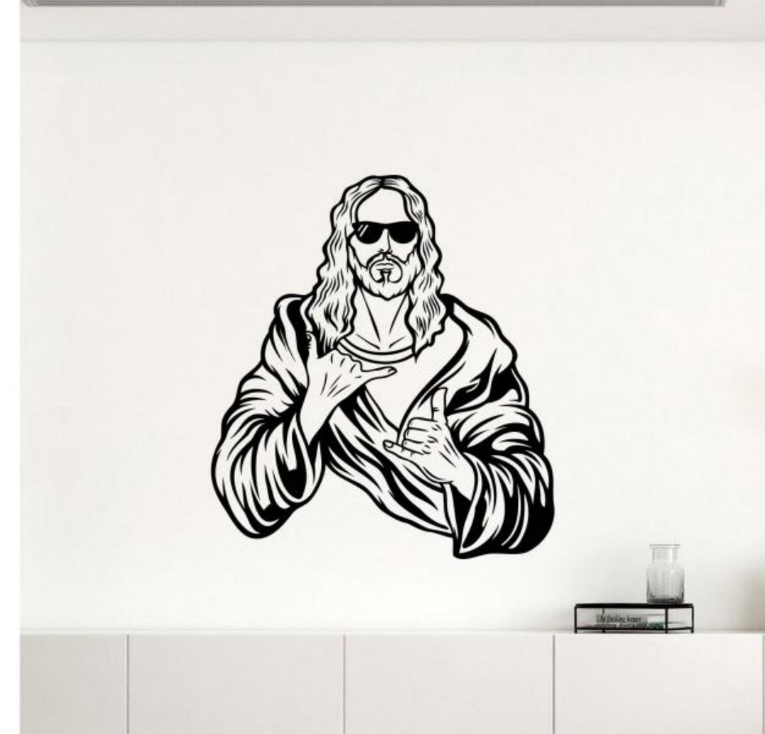 Funny Jesus Wall Decal Vinyl Sticker Cool Jesus Christ Decor Faith Wall ...