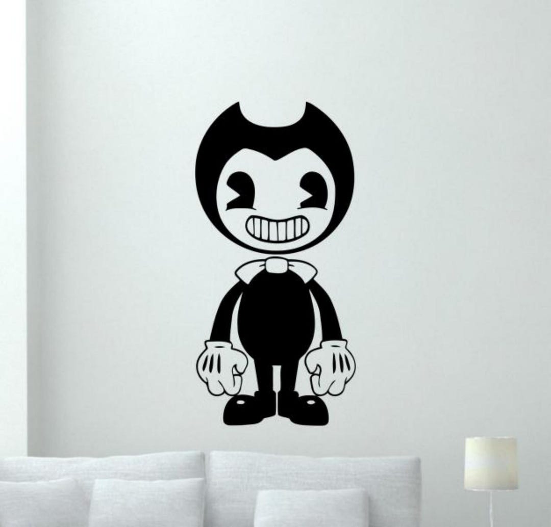 Bendy Wall Decal Vinyl Sticker Horror Game Wall Decor Wall Art Poster ...