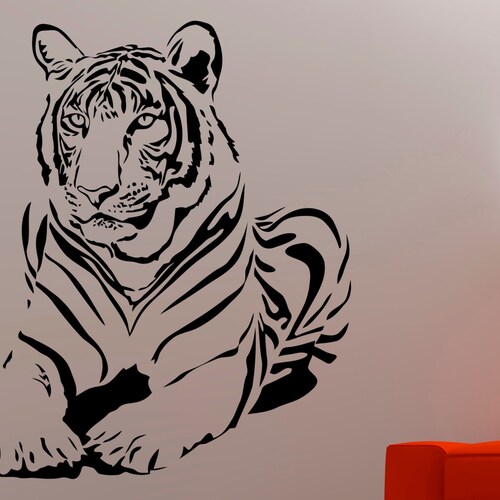 Tiger Wall Decal Tiger Wall Sticker Tiger Wall Decor JG6 | Etsy