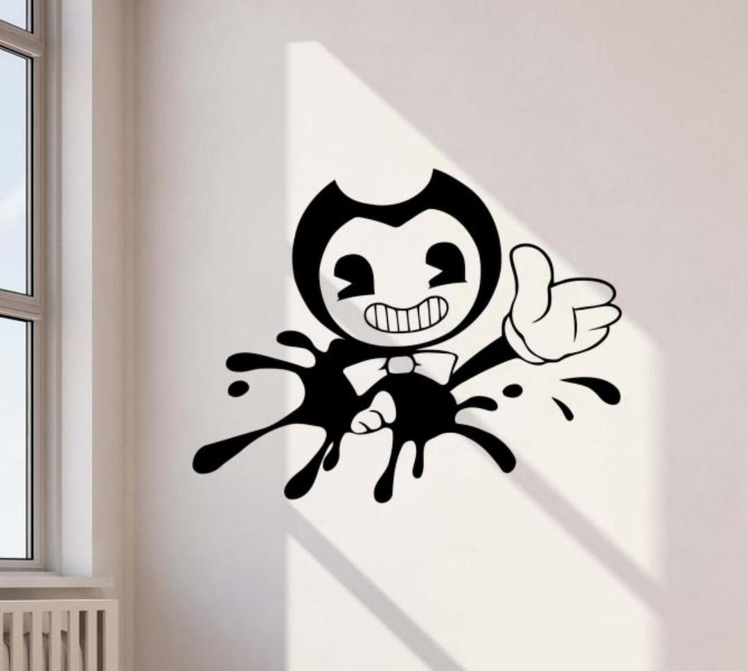 Bendy Wall Decal Vinyl Sticker Horror Game Wall Decor Wall Art Poster ...