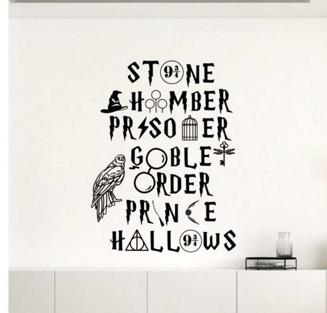 Wizard Books Wall Decal Vinyl Sticker Library Decor Magic Art Kids ...