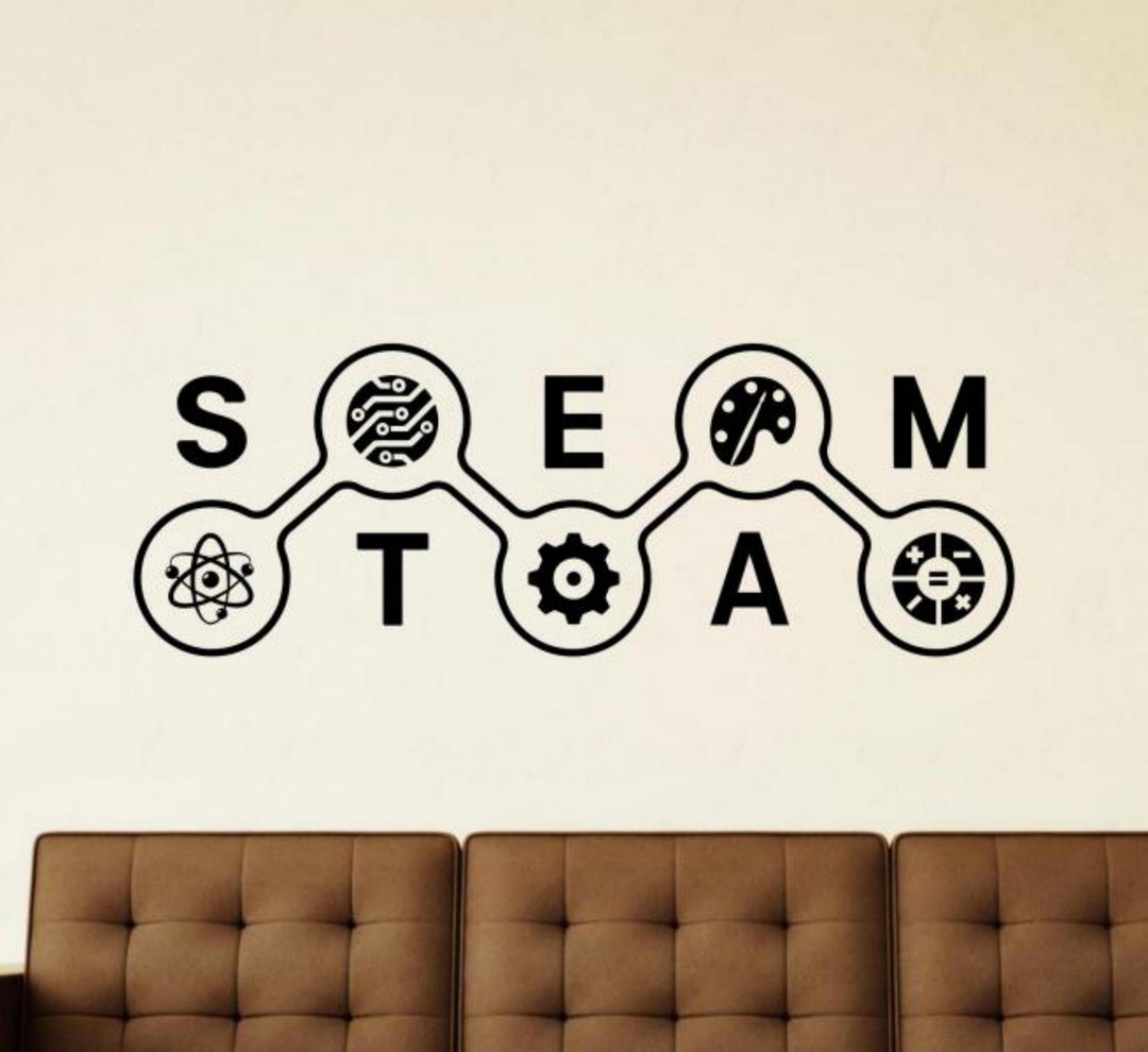 Steam Wall Decal Vinyl Sticker Science Lab Decor Stem Decal Engineering ...