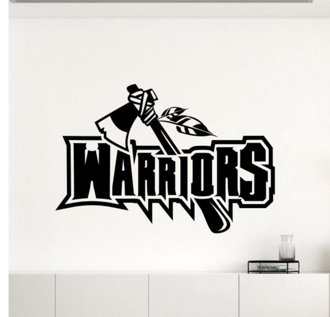 Warriors Wall Decal Vinyl Sticker Football Baseball Basketball Soccer ...