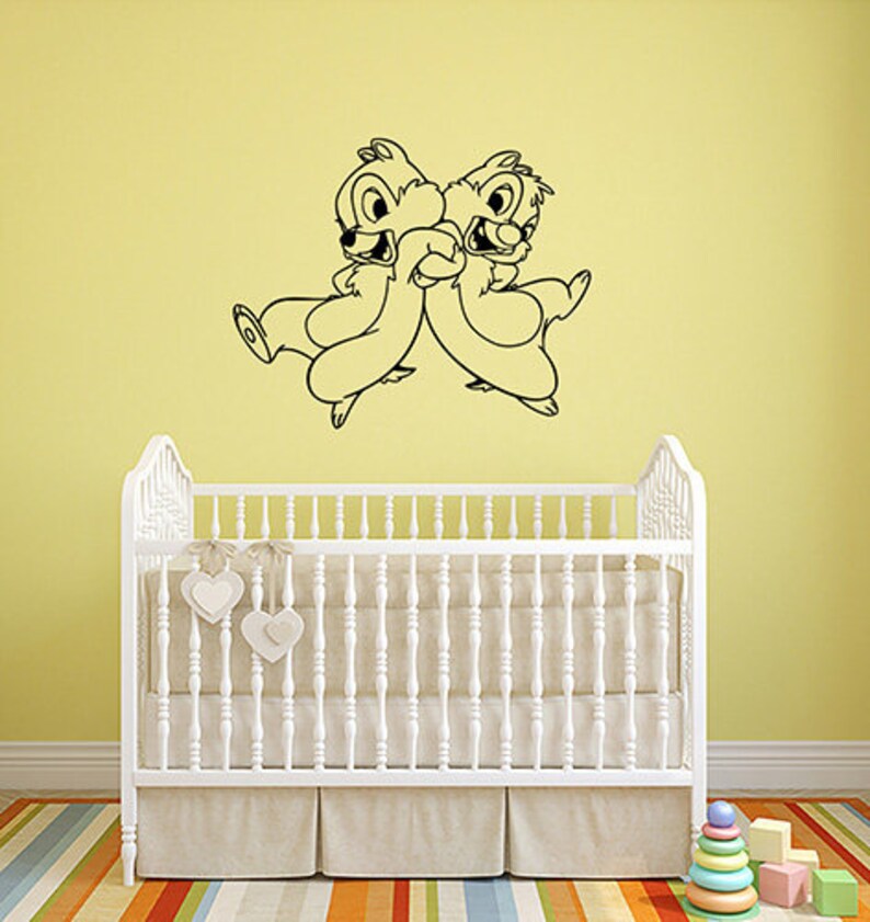 Chip and Dale Wall Decal Walt Disney Chipmunks Vinyl Sticker - Etsy