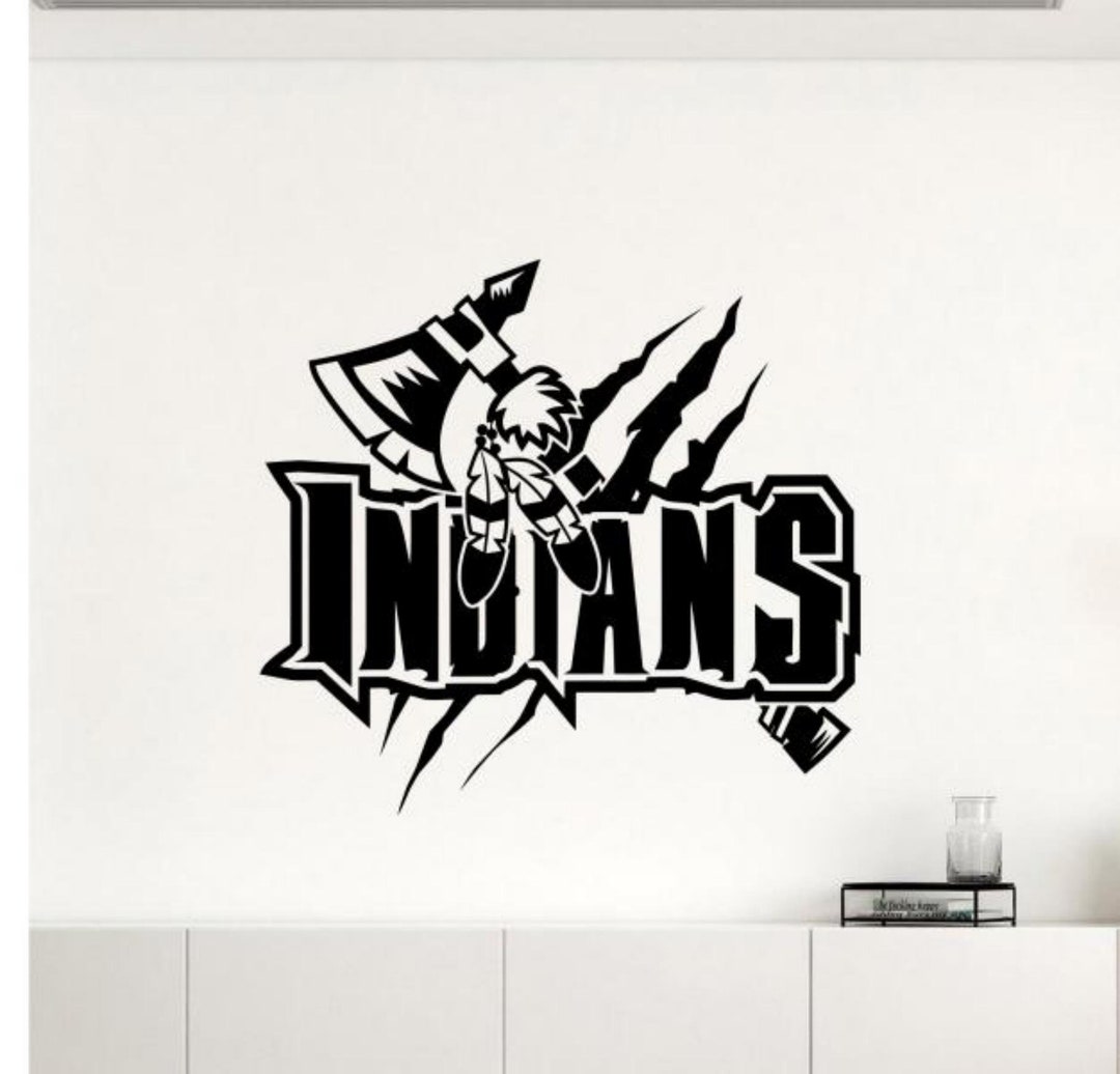 Indians Wall Decal Vinyl Sticker Football Baseball Basketball Soccer ...