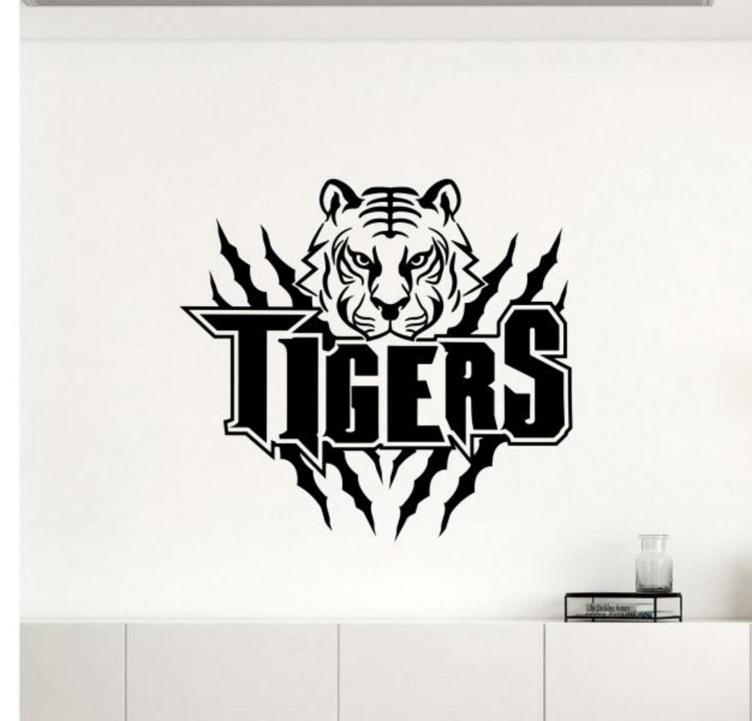 Tigers Wall Decal Vinyl Sticker Football Baseball Basketball Soccer ...
