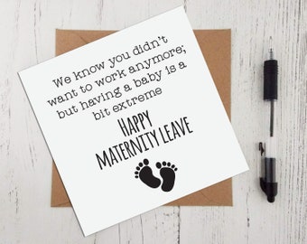 Maternity leave card | Etsy