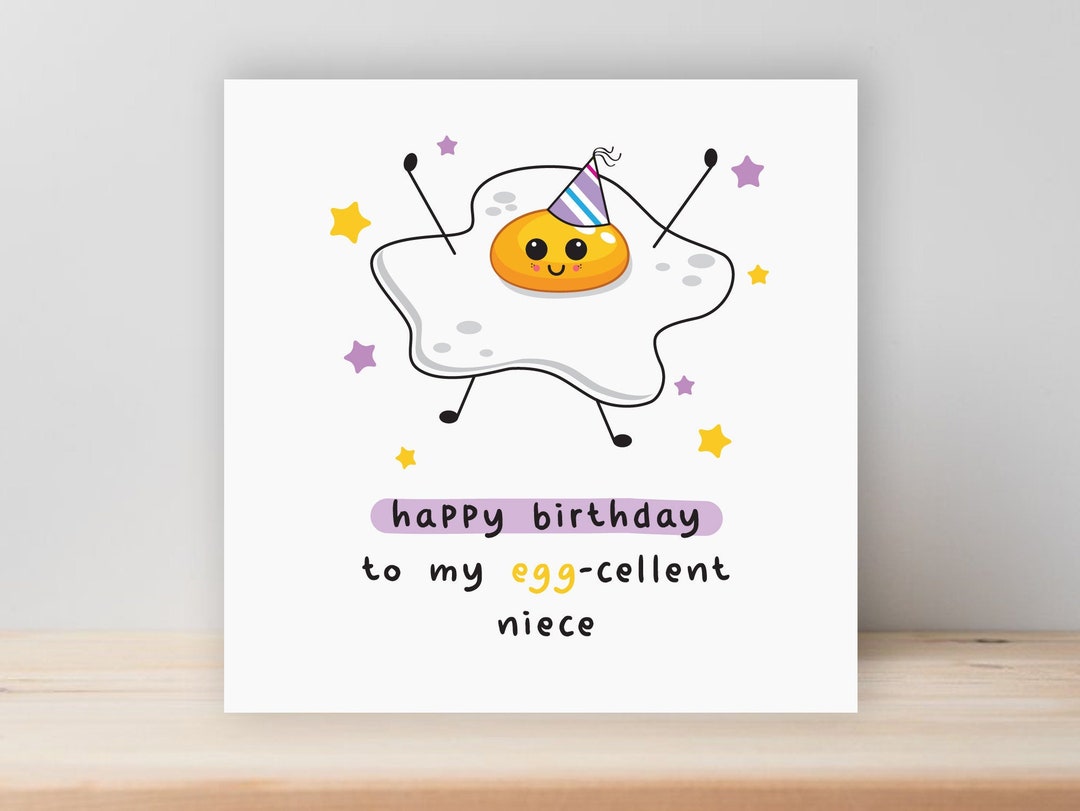 FUNNY Birthday CARD Happy Birthday to My Excellent, Awesome Niece, From ...