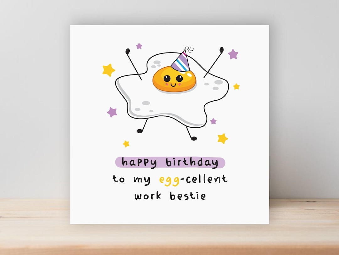 FUNNY BIRTHDAY CARD Happy Birthday to My Work Bestie, Amazing Friend ...