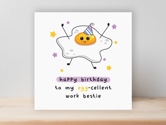 FUNNY BIRTHDAY CARD Happy Birthday to My Work Bestie - Etsy