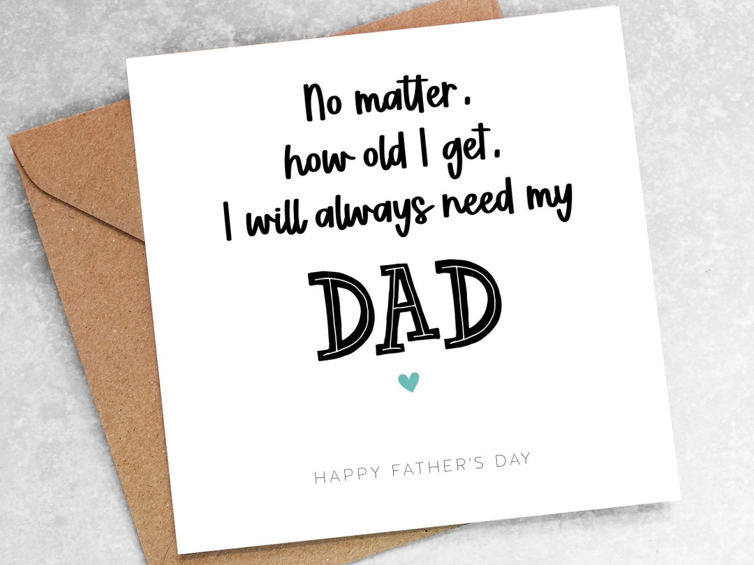 FATHER'S DAY Card Cute Greetings Card for Dad's Day, Soppy, Love You ...