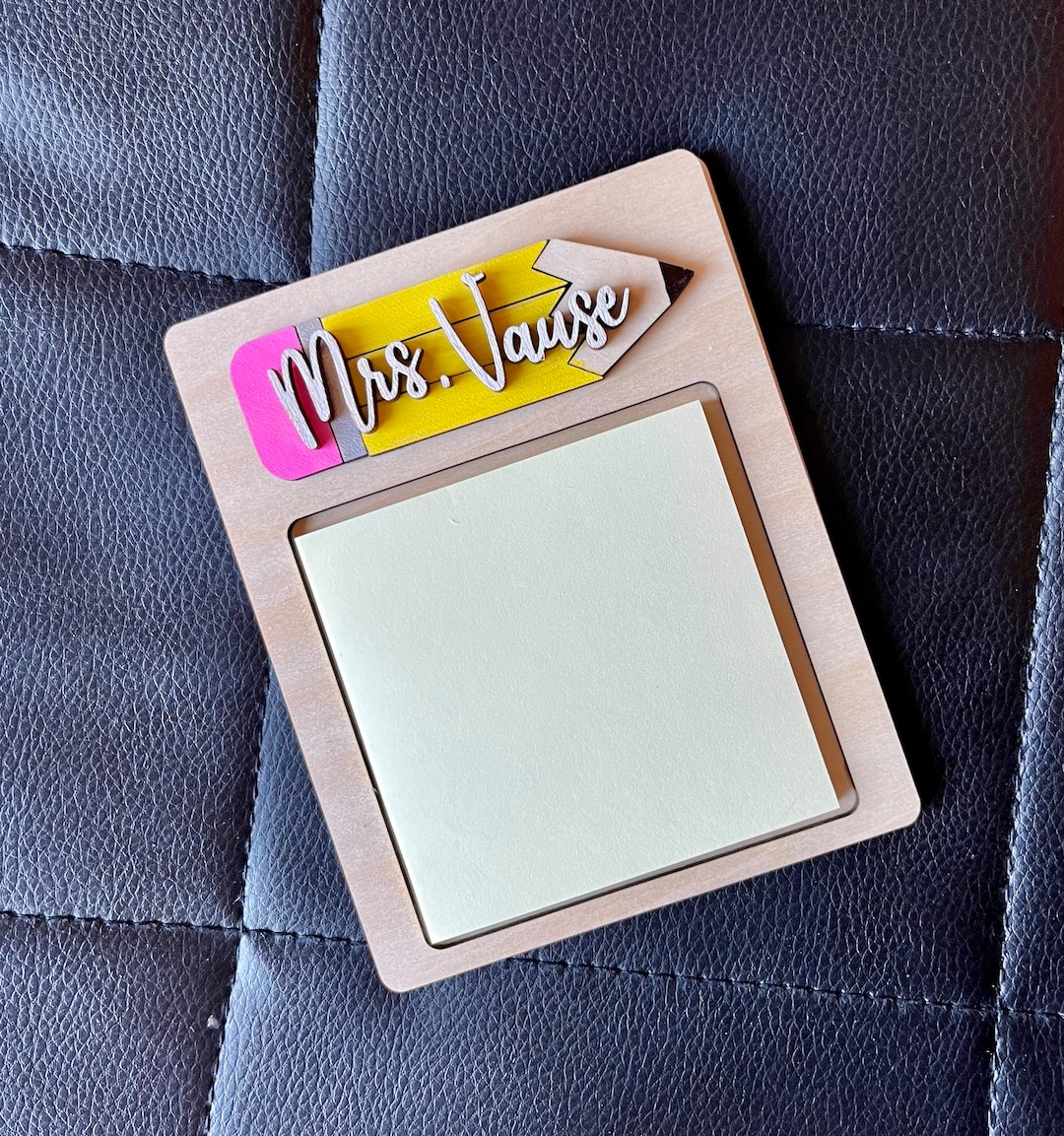 Teacher Sticky Note Holder Personalized Teacher Gift Teacher ...