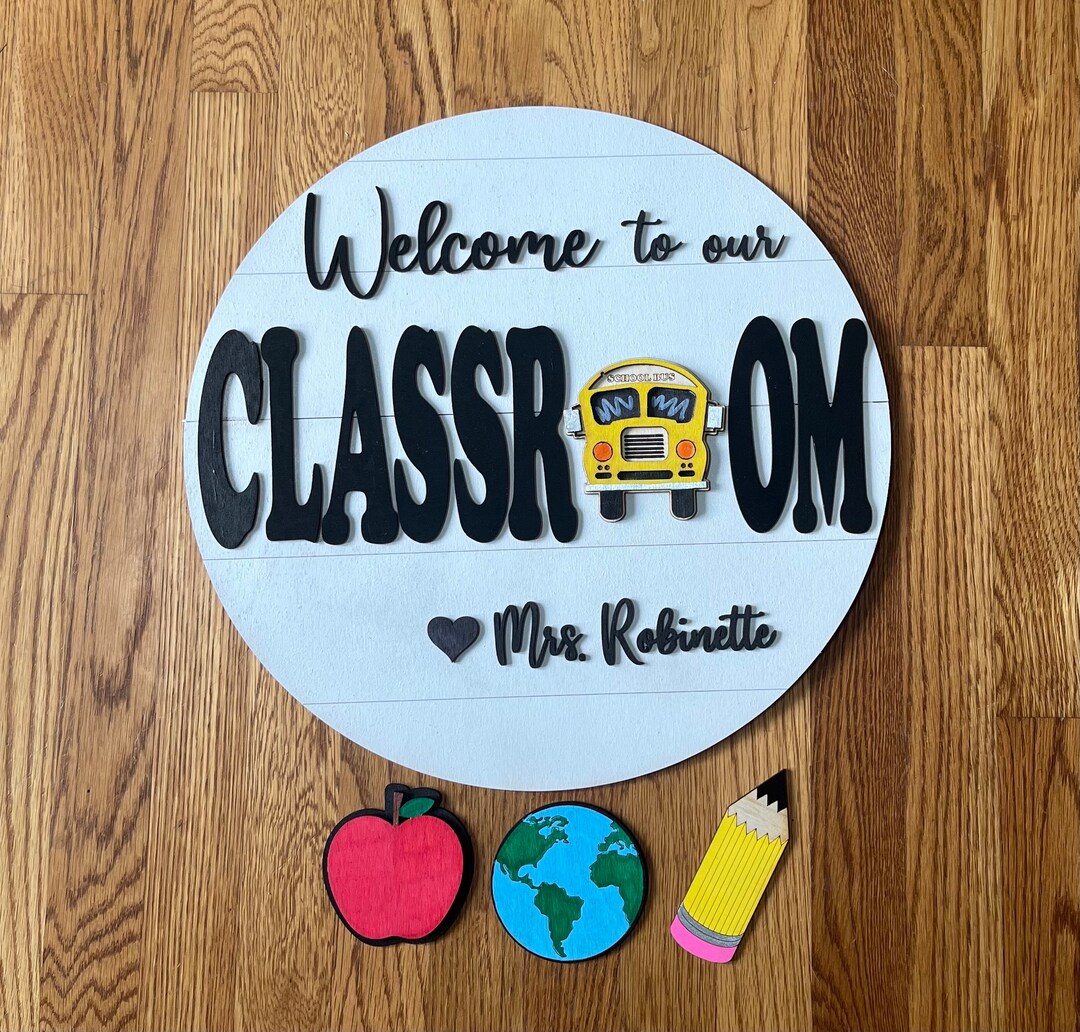 Teacher Classroom Interchangeable Door Hanger, Interchangeable Shelf ...