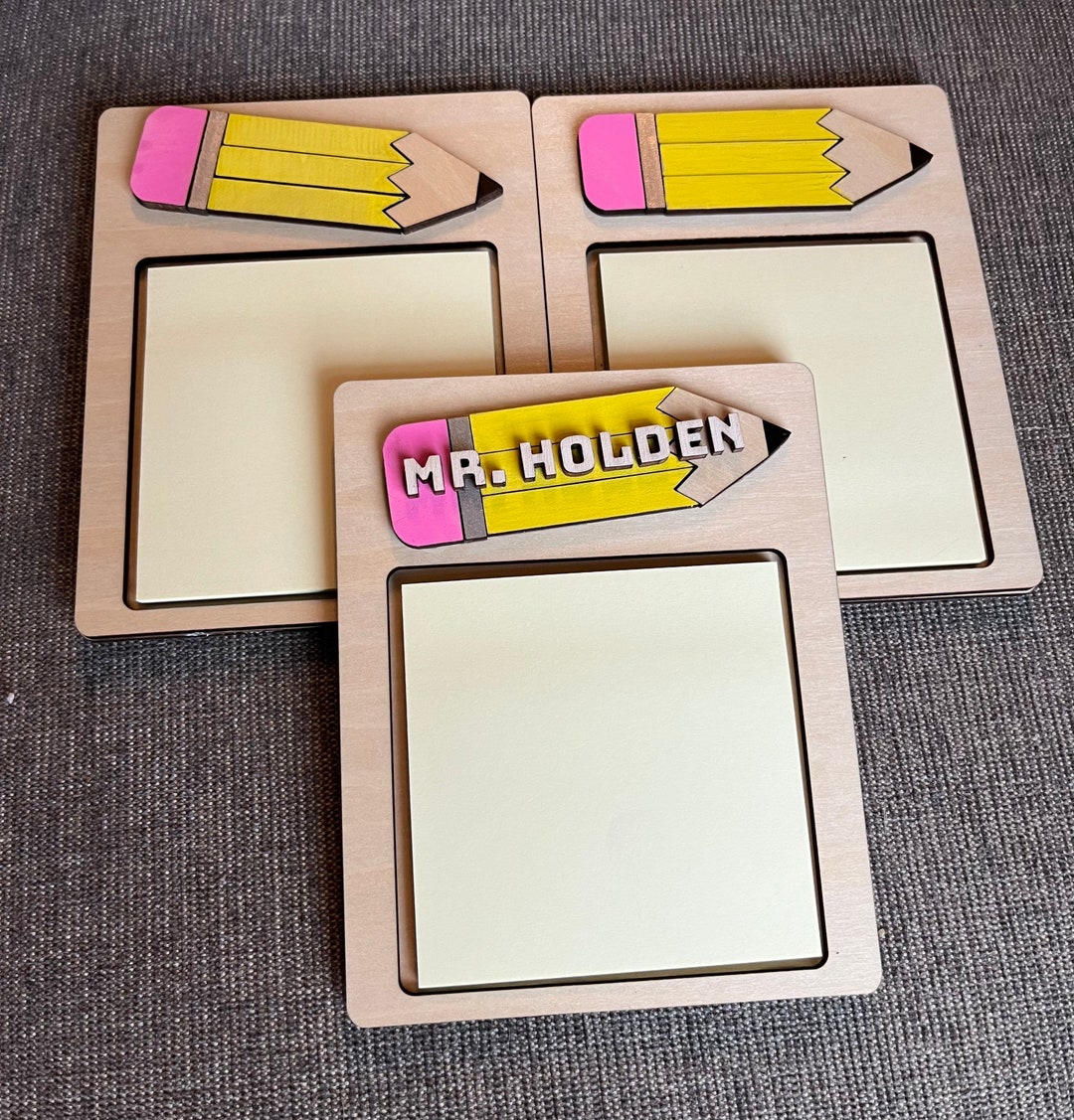 Teacher Sticky Note Holder Personalized Teacher Giftteacher ...