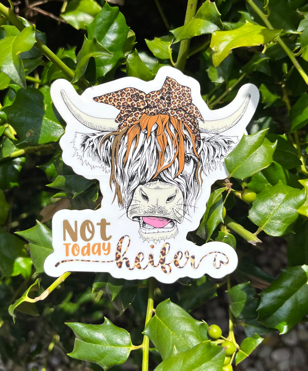 Not Today Heifer Decal Car Decal Waterproof Sticker Vinylstocking ...