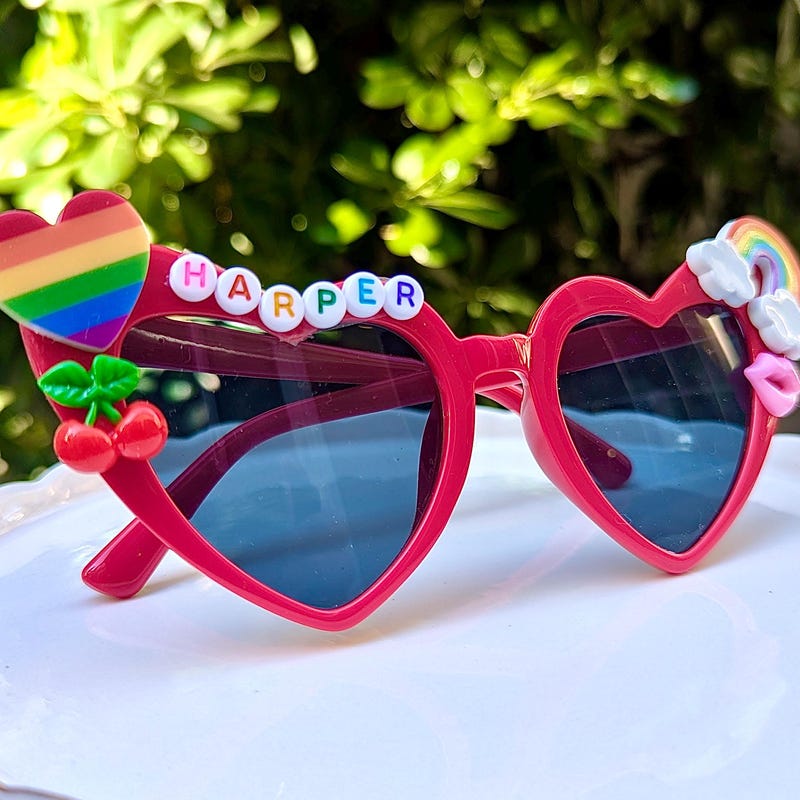 Bright Red Glasses - Etsy