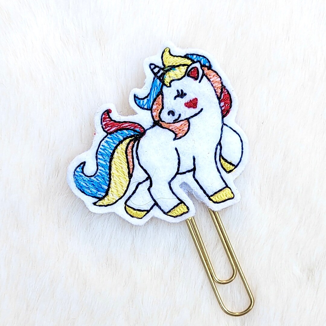 RAINBOW UNICORN PAPER Clip, Unicorncore Planner Bookmark, Primary ...
