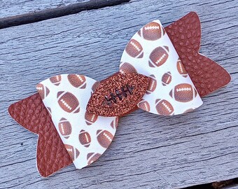 Football Hair Bow | Etsy