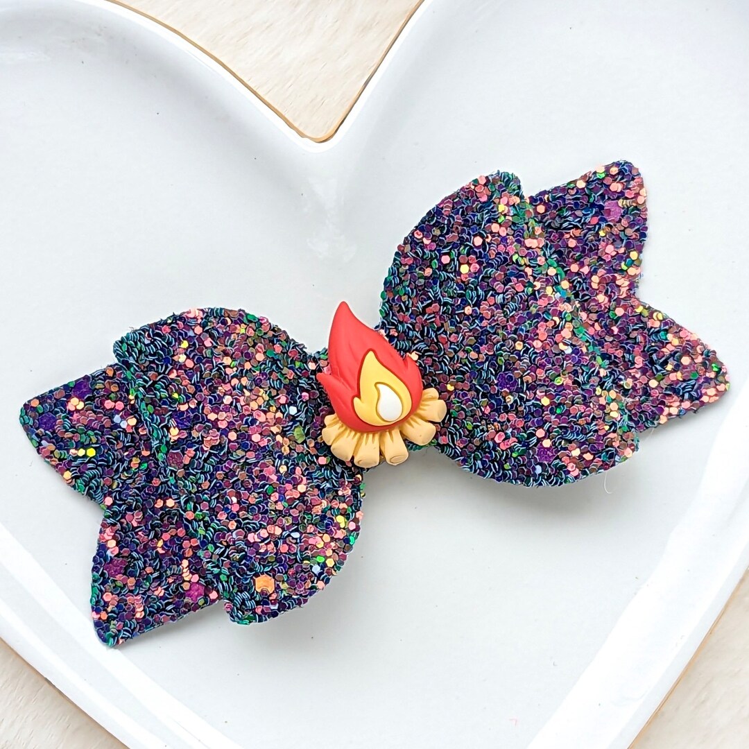 BONFIRE CAMPING BOW Glamping Cabin Barrette Fire Wood Camp - Etsy