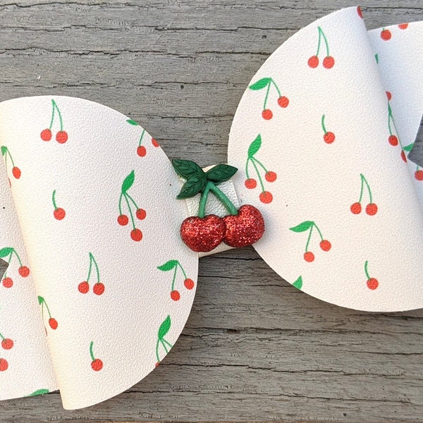Cherry Hair Bow - Etsy