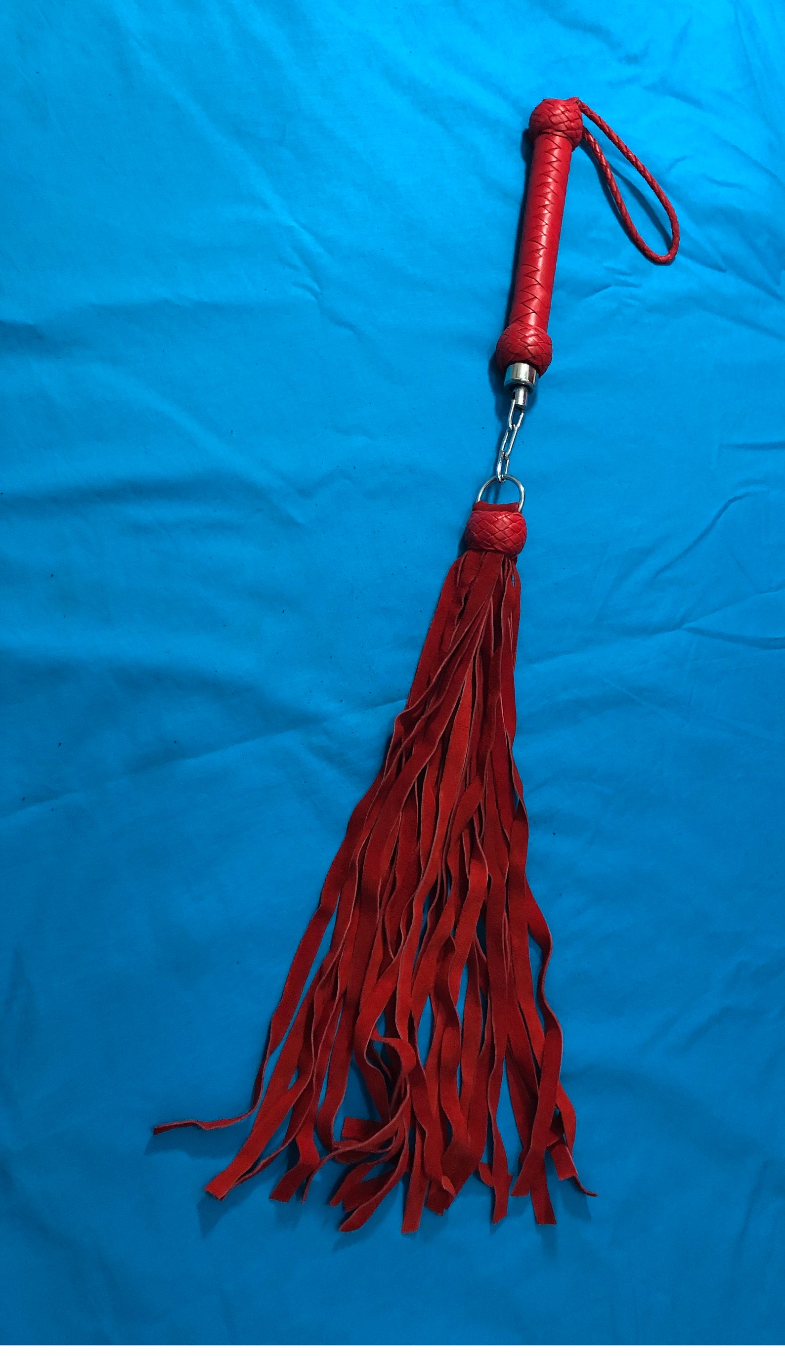 Red Flogger 33 long 25 tails Flogger with Wooden Grip | Etsy