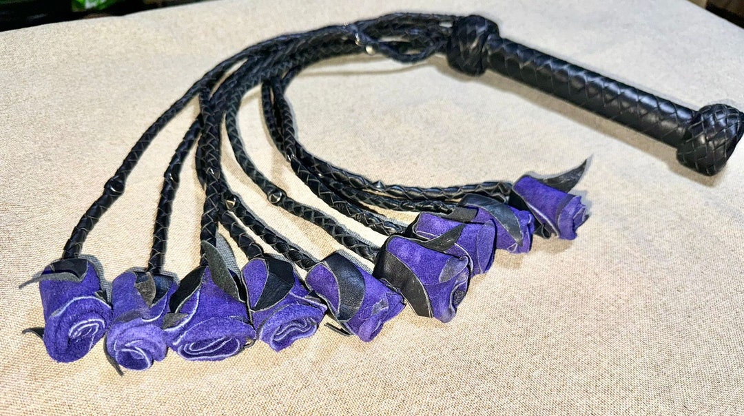 Cat O Nine Tails Leather Flogger Whip 9 Tails Flower Flogger - Etsy