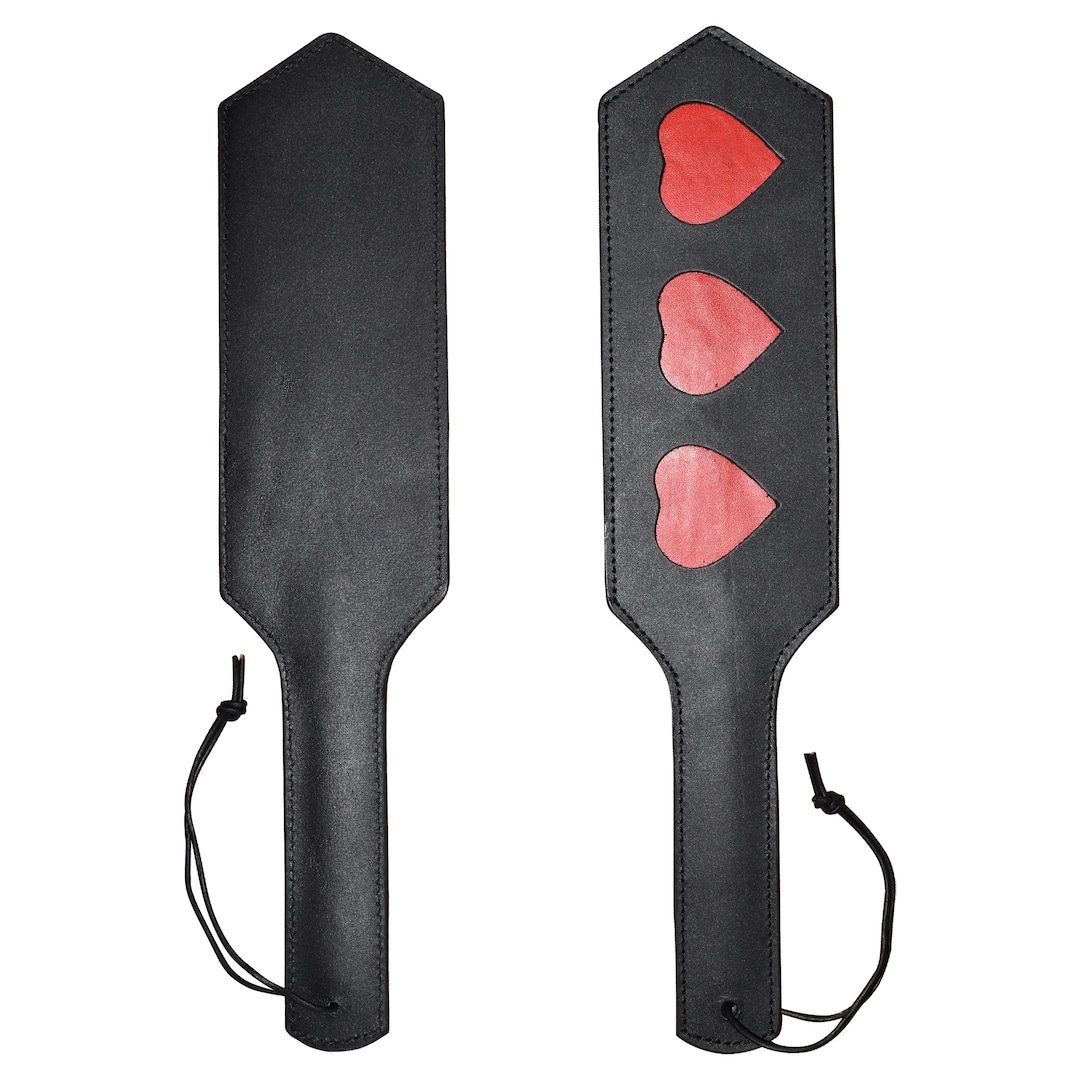 Real Leather Thick Paddle Flogger Slapper Whip BDSM Paddle Sweet Pain ...