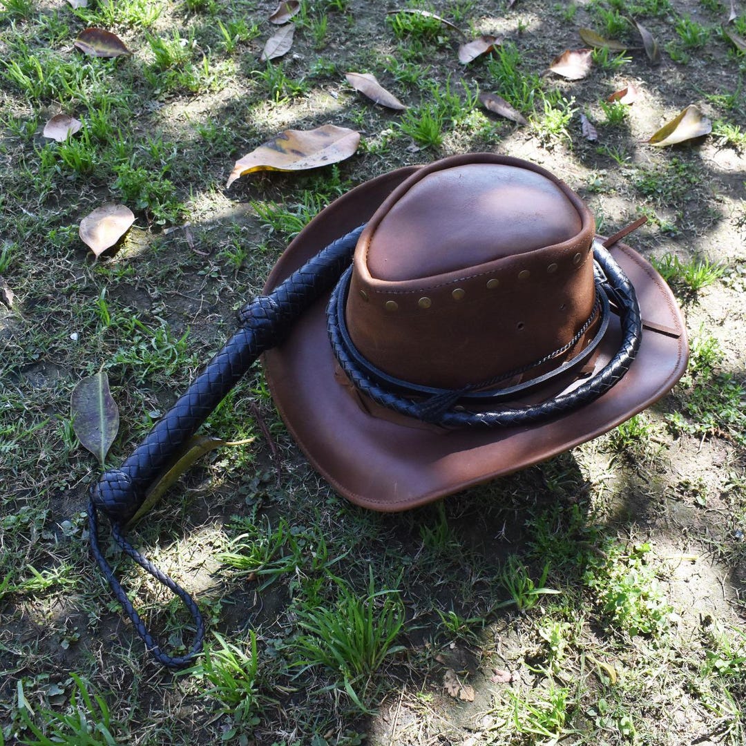 Real Leather Whip Slapper BDMS Whip Cracking Whip 4ft Whip Professional ...